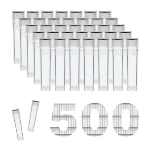 cryoking plastic cryogenic vials with lids, cryovial storage vile with screw caps, 2.0ml collection tubes for liquid culture (47.5mm, self-standing), 50 vials/bag, 10 bags/pack