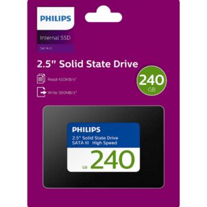 PHILIPS 240GB 2.5” SATA III Internal SSD, Solid State Drive, Up to 550MB/s Read