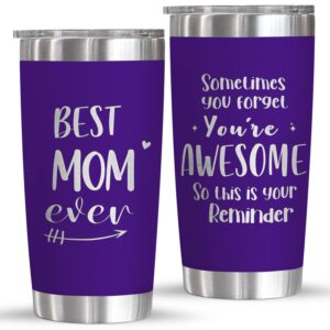 teezwonder gifts for mom from daughter son - mothers day, christmas, valentines day, birthday gifts for mom, mother gifts, mom gifts idea, first mom, new mom gifts - mom 20 oz laser engraved tumbler