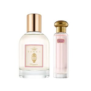 tocca dry body oil (100 ml) and eau de parfum (20 ml) in cleopatra - warm floral, grapefruit, jasmine, vanilla musk