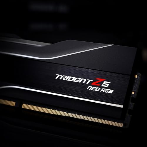 G.SKILL Trident Z5 Neo RGB Series (AMD Expo) DDR5 RAM 32GB (2x16GB) 5600MT/s CL30-36-36-89 1.25V Desktop Computer Memory UDIMM - Matte Black (F5-5600J3036D16GX2-TZ5NR)