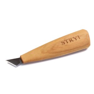 stryi detail carving knife 0.8 inch blade, wood carving oblique knife for geometric decorative cut patterns knife high carbon steel k4520