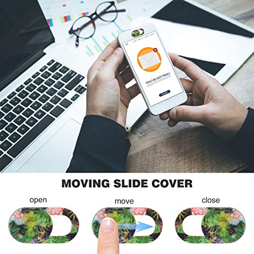 SOLUSTRE Computer Tablet 8pcs for Web Sticker Camera Cover Pro Pattern Privacy Thin Phone Webcam Pad Laptop Floral Flower Smartphone Your Slide Lid Plastic Slider Cover, Ultra Office Slim Laptop