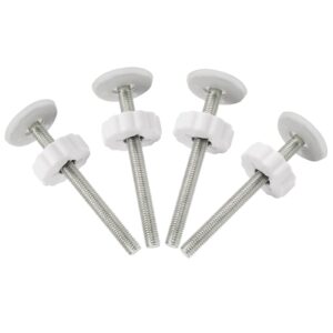 pet gates spindle rods 8mm(m8) - replacement parts threaded screw bolts hardware kit wall protector for baby pressure mounted safety door & pet stair gates (white, m8 9cmlong)