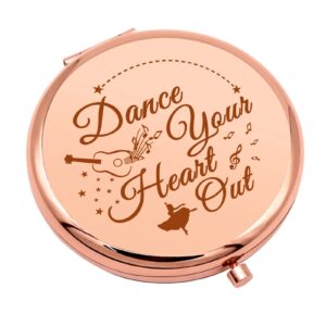 dance lover gift dancing gift for girls dance gift for women compact makeup mirror for dance teacher folding makeup mirror for her inspirational gift for women girl birthday graduation gifts