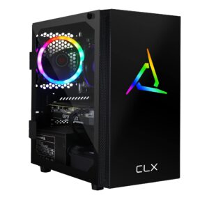 clx set tgmsetgxm0501bm gaming pc - amd ryzen™ 5 3600 6-core 3.60 ghz, 8 gb ddr4 sdram, geforce® gtx 1650, 480 gb ssd, mini-tower, windows 11 home, black