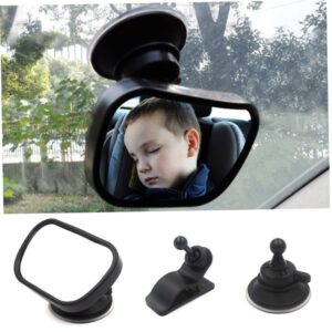 kuyyfds baby car seat mirror adjustable shatter proof rear viewing mirror 3pcs black mirrors