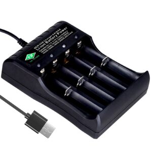 3.7v 18650 Battery Charger 3.7V Lithium ion Battery Charger for 18650 18500 26650 18350 16340 Battery ; AA AAA Battery Charger for 1.2V Ni-MH Ni-Cd AA AAA Battery(no Battery)