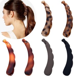 6 pieces banana hair clips for women,cute banana clip for thin fine thick hair,non slip banana claw clips