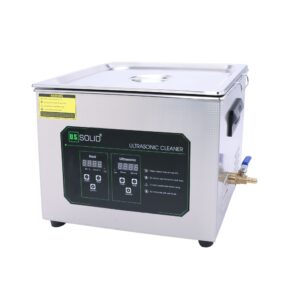 u.s. solid ultrasonic cleaner, 40 khz stainless steel ultrasonic cleaning machine with digital timer and heater for industrial and jewelry, 176?, fcc,ce,rohs (15l)