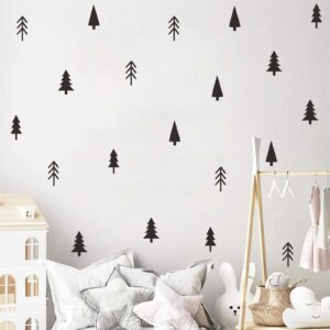 small pine tree wall sticker vinyl black tree wall decals forest tree wall stickers woodland tree decals peel and stick pine tree wall decals for nursery kids room bedroom decor