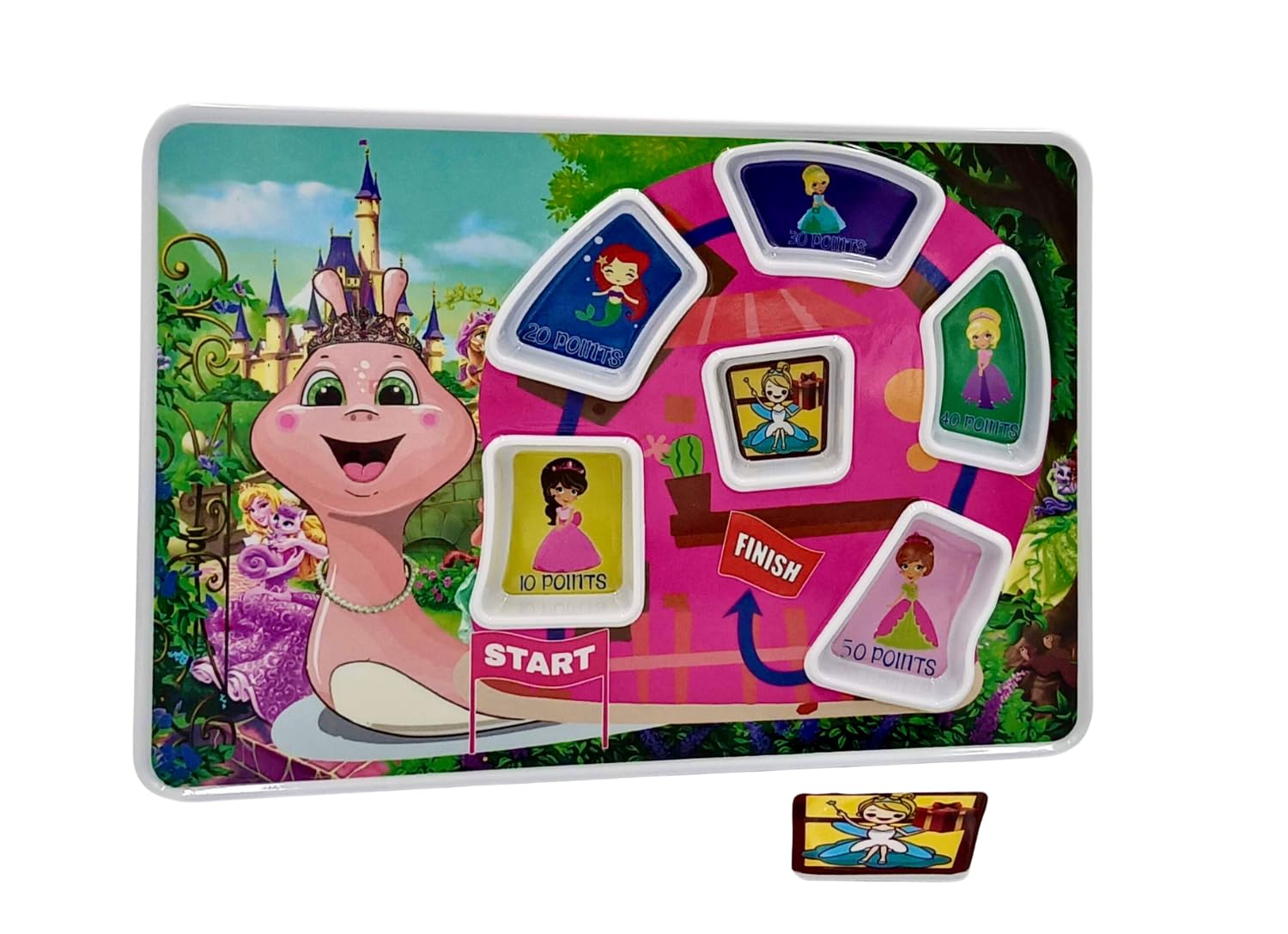 K'ONIJO Fun Picky Eaters Maze Plate Adventure: Unlock New Tastes, Follow the Path to the Hidden Treat! Fairy Princess Themed