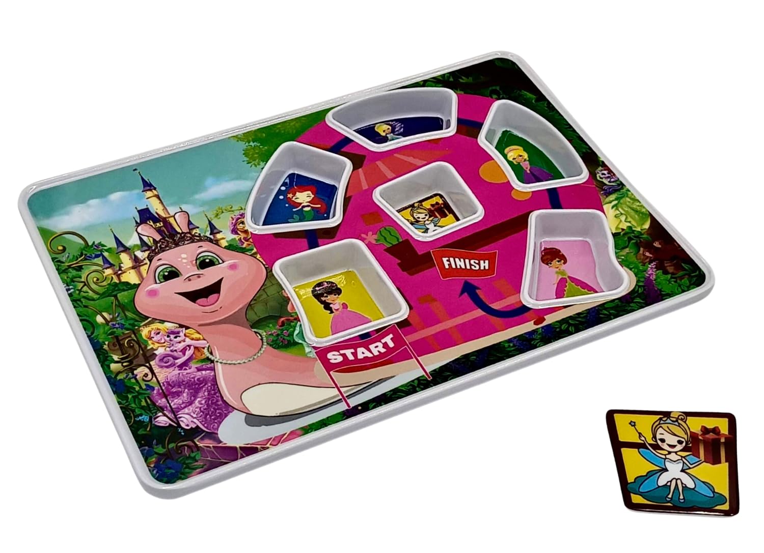 K'ONIJO Fun Picky Eaters Maze Plate Adventure: Unlock New Tastes, Follow the Path to the Hidden Treat! Fairy Princess Themed