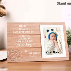 Sioial Godchild Godson Goddaughter Frame Gift from Godmother-Baptism Picture Frame Gift for Godchild- Christening Keepsake Photo Frame Gift - Unique Milestones Dedication Gift for Godchild