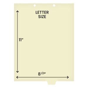 Individual Chart Divider Sheets Used to Build Chart Divider Sets for Medical Practices, 1/6th Cut, Tabs on Bottom, Position: #5, Blank (Pack of 100)