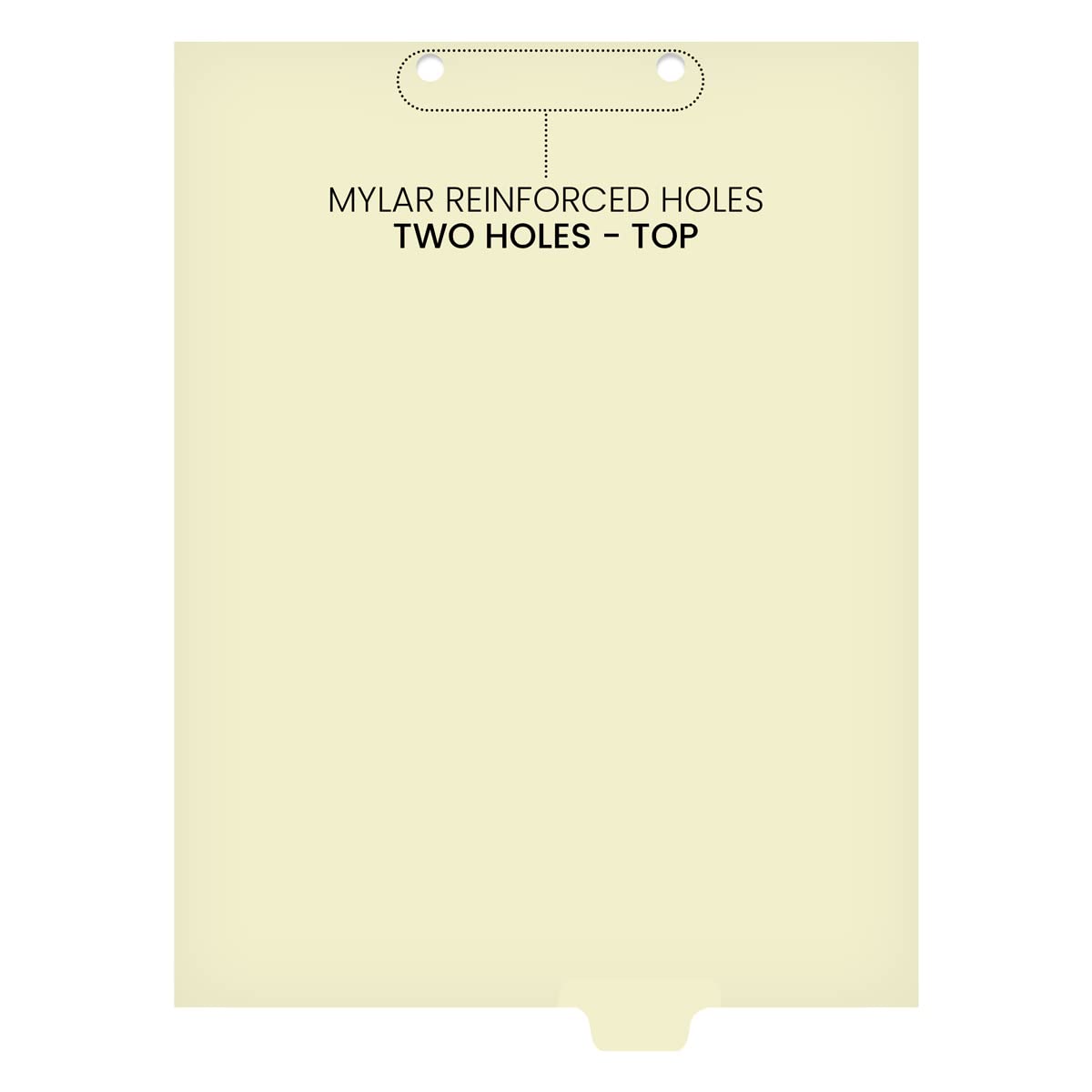 Individual Chart Divider Sheets Used to Build Chart Divider Sets for Medical Practices, 1/6th Cut, Tabs on Bottom, Position: #5, Blank (Pack of 100)