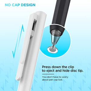 Stylus for Touch Screens (2pcs), Smallest Disc Tip Universal Touch Pen for Apple iPad/Pro/Air/Mini/iPhone/Max/Samsung Galaxy Tablet/Amazon Fire HD/Chromebook/Android/HUAWEI/MI, Stylus with Pencil Clip