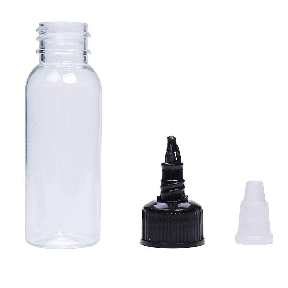 KingWei LDPE Plastic Extruded Liquid Bottle,Squeeze Bottle,Dropper Dispensing Bottle,10Pcs 2oz Bottles,Laboratory wash Bottle,drip Bottle,Watercolor Pigment Bottle, Ink Discharge Bottle