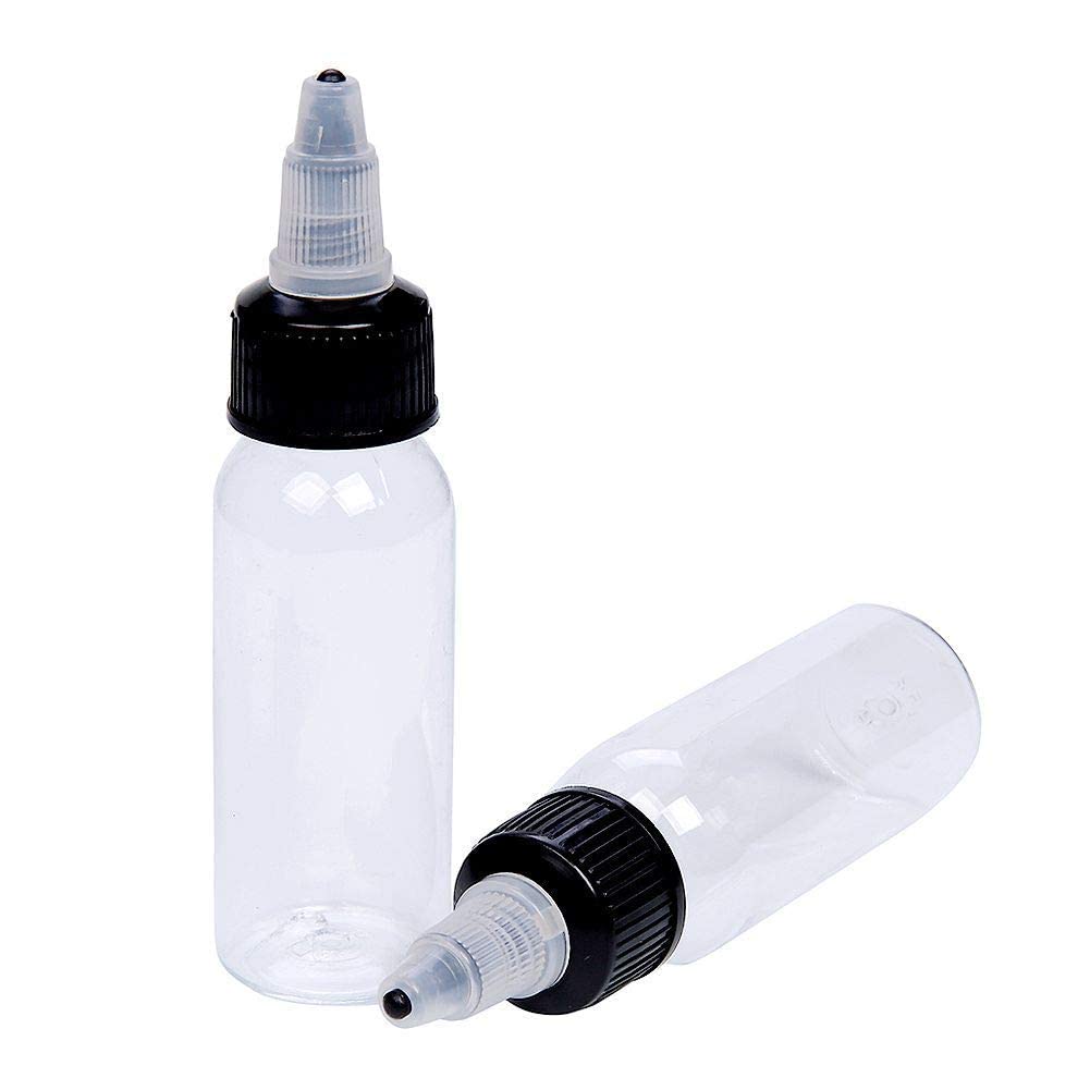 KingWei LDPE Plastic Extruded Liquid Bottle,Squeeze Bottle,Dropper Dispensing Bottle,10Pcs 2oz Bottles,Laboratory wash Bottle,drip Bottle,Watercolor Pigment Bottle, Ink Discharge Bottle