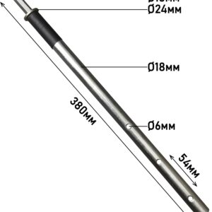 Ice Auger Drill Adapter Extension 16" – 18mm/0.720” Steel Cordless Drill Attachment for Ice Auger Drill Conversion