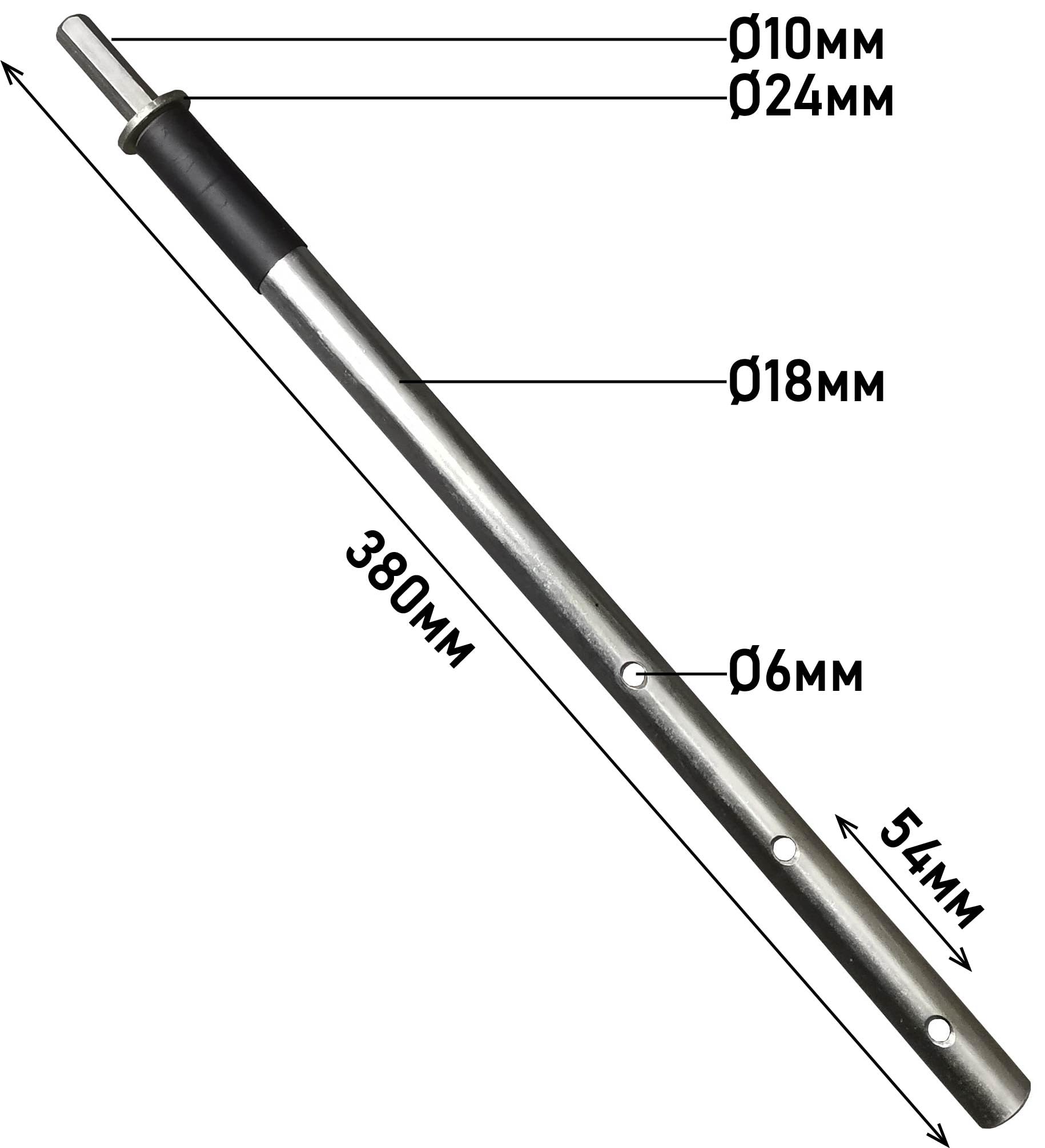 Ice Auger Drill Adapter Extension 16" – 18mm/0.720” Steel Cordless Drill Attachment for Ice Auger Drill Conversion