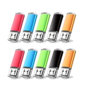 multicolor 10 pieces 2 gb 4 gb 8 gb 16 gb usb flash drive 2gb 4gb 8gb 16gb usb 2.0 thumb drives bulk colorful usb memory stick zip drive jump drives for data storage (8gb 10pack multicolor)