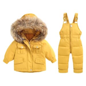 tumaron toddler boys snowsuit snow pants and jackets bib winter kids clothes baby coat