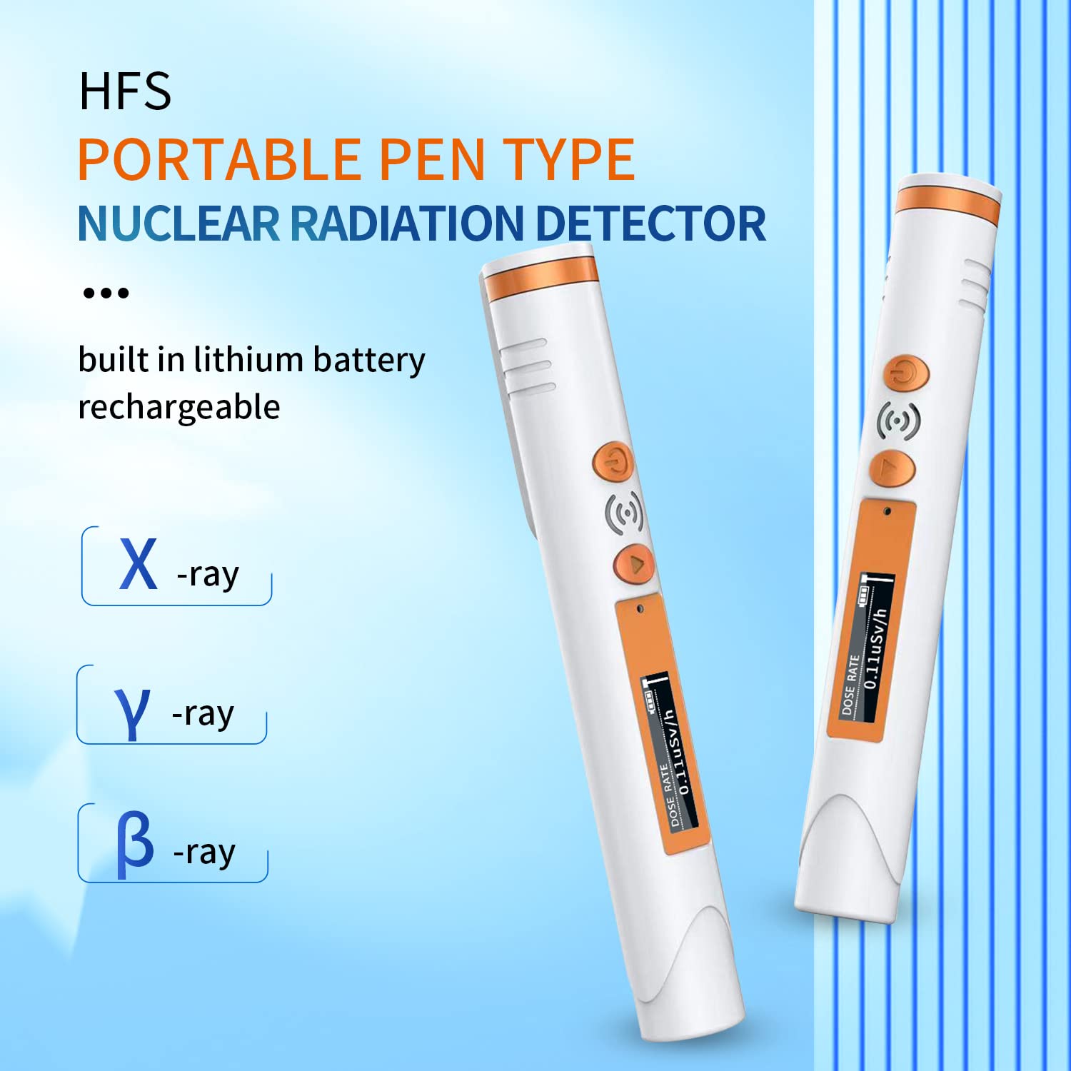 Geiger Counter Nuclear Radiation Detector,CHNADKS Upgraded d Personal Dosimeter,Beta Gamma X-ray Portable Handheld Radiation Monitor,Battery Powered (0.08uSv – 50mSv)