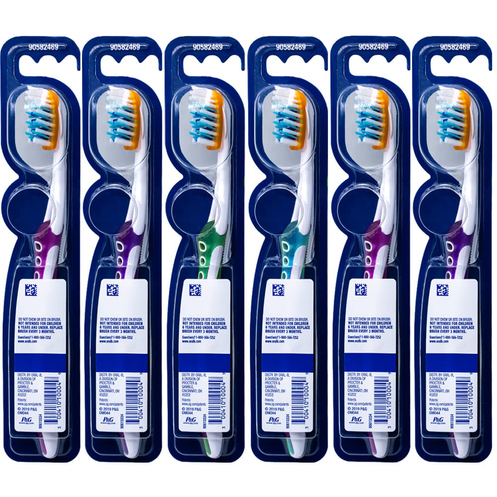 Oral-B Pro-Flex Toothbrush, Expert Clean, Soft (Colors Very) - Pack of 6