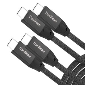 usebean usb c to usb c cable 100w 15ft 2pack, usb c 3.2 gen 2x2 20gbps data cable 4k video, type-c pd fast charging cord, for macbook pro, ipad mini 6/ pro, galaxy s24+/s24 ultra/s23, switch