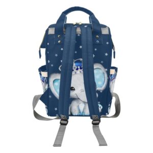 Eiis Unidesign Elephant Prince Night Star Personalized Diaper Bag Backpack with Name,Custom Tote Bag Travel DayPack for Nappy Mommy Baby Boy Girl