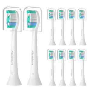 pisonicleara replacement toothbrush heads compatible with philips sonicare(10 pack), brush heads for hx6920, 4100 2 series, hx9023 hx6240 hx6610 snap on electric tooth brush refill