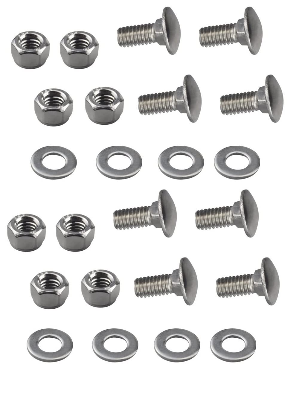 784-5581A Carriage Bolts Nuts for Shave Plate Scraper Bar (5/16-18) 5/8" 8pc