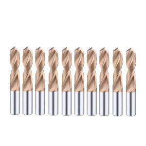 vieue drill bits coated solid carbide drills for cnc machining centers carbide drills 1.0-20mm metalworking drills (color : 10pcs, hole diameter : 10x40x70)