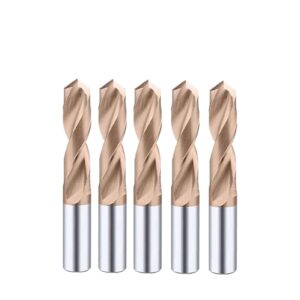 vieue drill bits coated solid carbide drills for cnc machining centers carbide drills 1.0-20mm metalworking drills (color : 5pcs, hole diameter : 9.5x35x65)