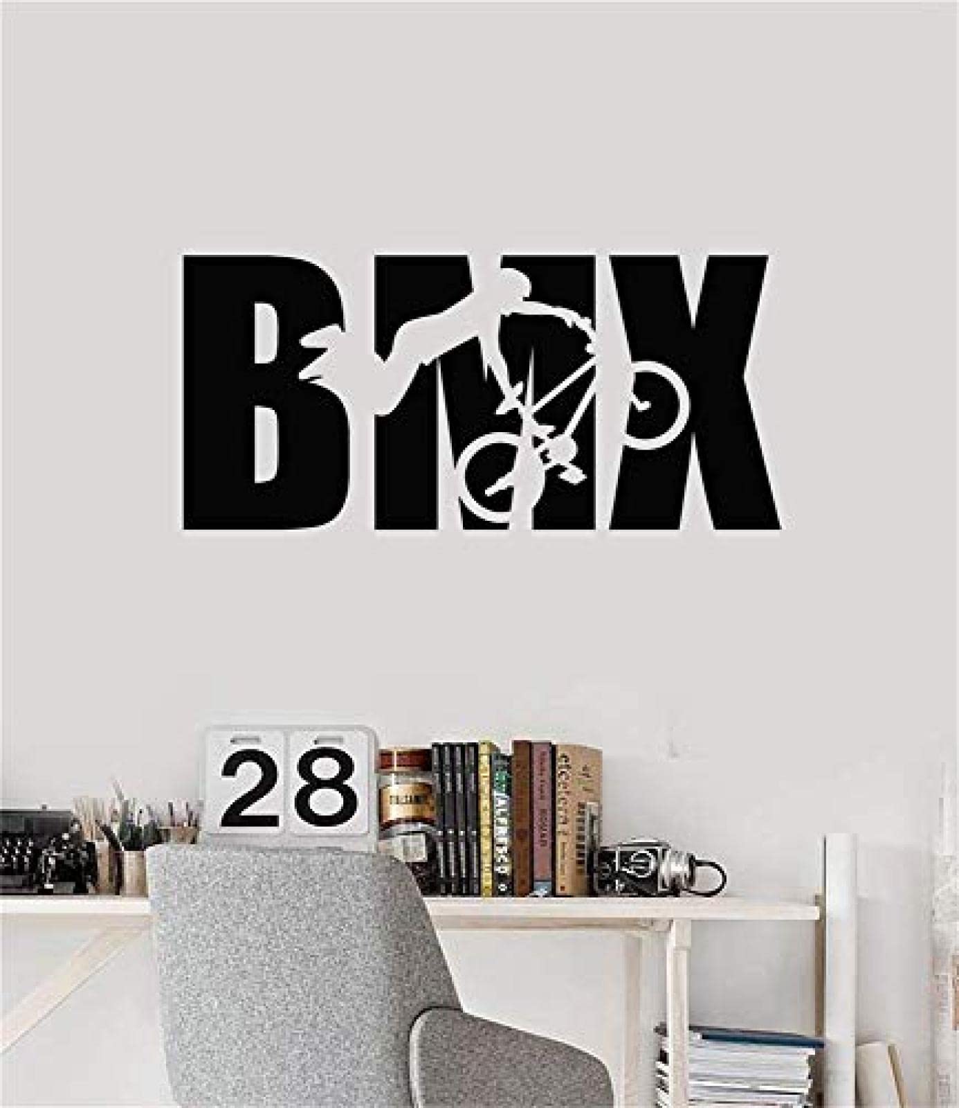 Wall Decal Extreme Sports Stickers BMX Bike Biker Wall Decor Boys Room Bike Boys Room Decor Bicycle Wall Art Decal 22" x 14"