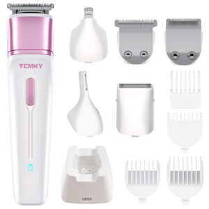 tcmky women's wet & dry use bikini trimmer, 5 in 1 hair removal