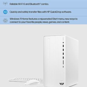 HP 2022 TP01 Pavilion Business Desktop Intel 12-Core i7-12700 32GB RAM 1TB PCIe SSD 1TB HDD AMD Radeon RX5500 4GB GDDR6 HDMI 2xDP USB-C WiFi AX BT RJ-45 Windows 11 Pro w/RE USB