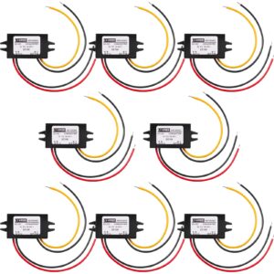 dc converter 12v to 5v 3a 15w dc buck converter module, dc to dc reduced voltage regulator car power converter output power adapter, wire interface (8 pieces)