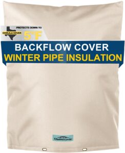 cholila cover backflow preventer cover insulated (5˚f) with thicker 7 layers fabric - 16"w x 20"h with aluminum foil backflow cover for winter pipe freeze protection - sprinkler covers for outside