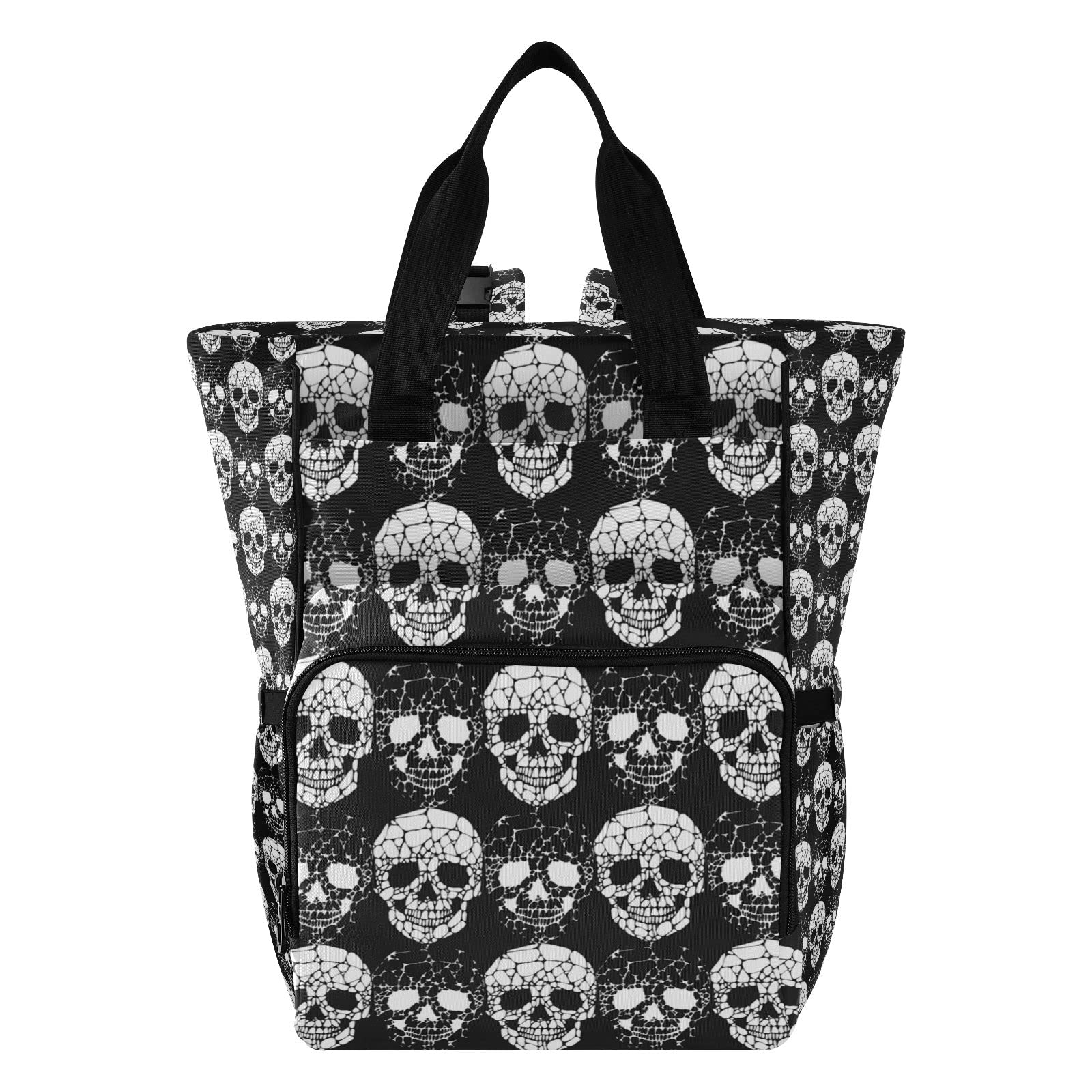 ALAZA Diaper Bag Backpack for Baby Nappy Changing Bags Multifunction Gothic Skull(1) Travel Back Pack(226te5e)