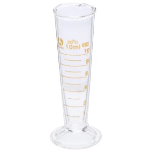 tehaux graduated cylinkers, 10ml glass measuring cup liquid measuring cup multifunctional measuring beaker measure cups easy to read graduated cup with scale for laboratory