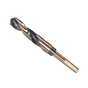 cocud reduced shank twist drill bits, 16.5mm cutting edge, titanium & nitride coated high speed steel 4341 - (applications: for stainless steel drilling machine)