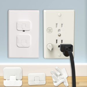 magnetic self-closing outlet cover aosite 6 pack outlet covers baby proofing safety cream white power plug protectors with screw childproof outlet cover for baby safety, 10 pack outlet plug covers