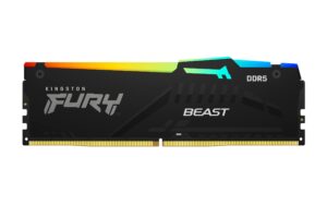 kingston technology kingston fury beast rgb 16gb 5200mt/s ddr5 cl36 desktop memory single module | infrared sync technology | amd expo | plug n play | kf552c36bbea-16