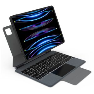 uogic magic keyboard case for ipad pro 11" 4th/3rd/2nd/1st gen & ipad air 10.9" 5th/4th gen, ipad keyboard with floating magnetic design, multi-touch trackpad, 7 modes backlight