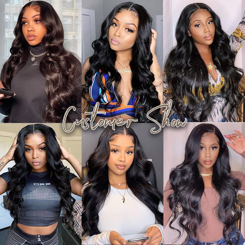 Body Wave Clip In Hair Extensions For Black Women 8Pcs Clip In Human Hair Extensions With 18 Clips Double Weft Natural Color 120g(16inch, Natural Black Body)