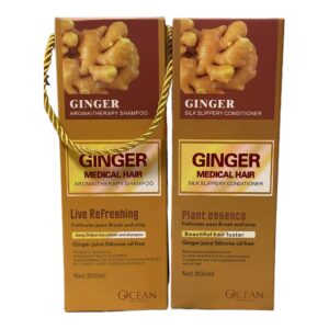 ginger medical shampoo & conditioner set (shampoo & conditioner), 2.2 pounds, 27.0 fl oz