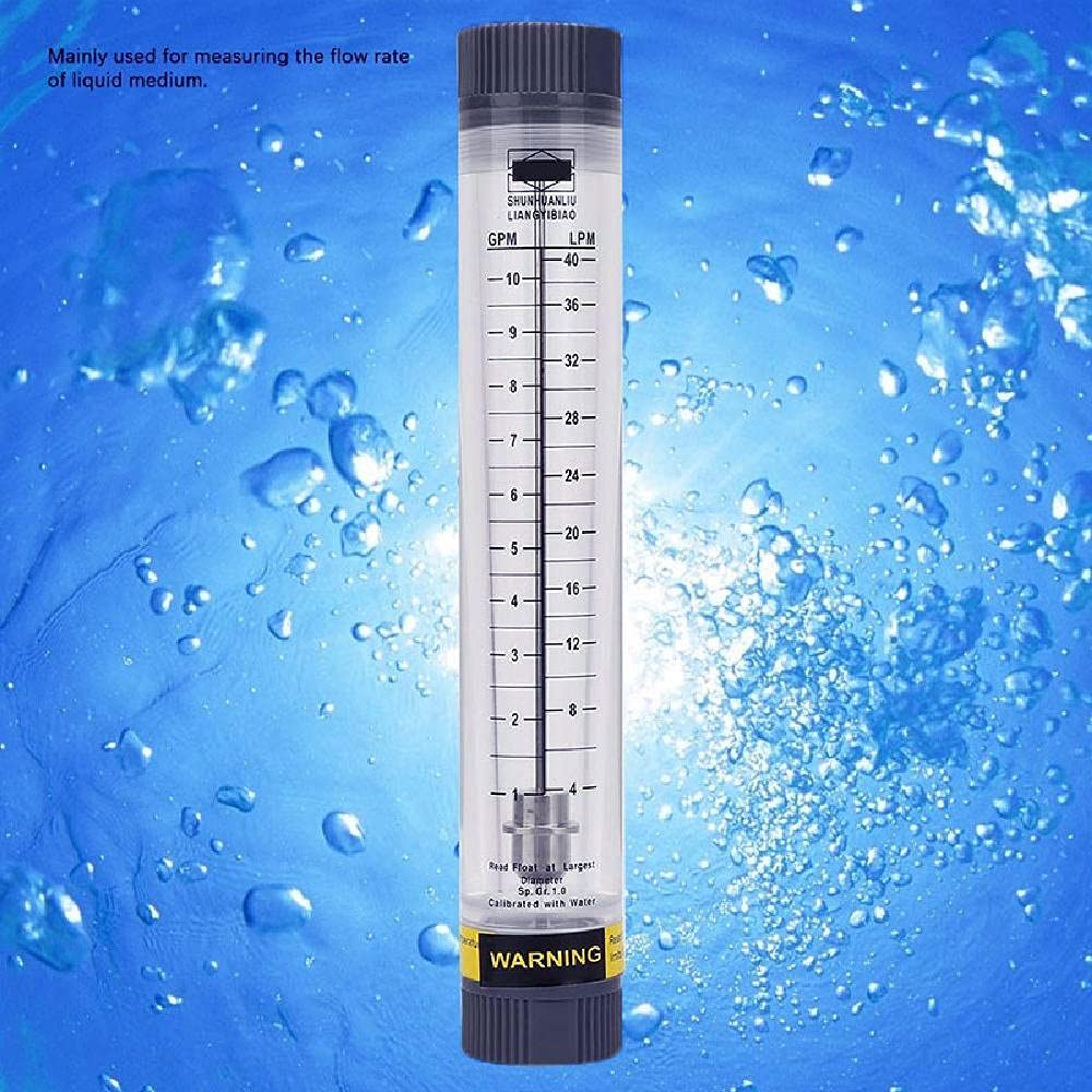 LZM-20G Water Liquid Flowmeter Tube Type 3/4" Female 1.5-15 GPM & 5-55 LPM