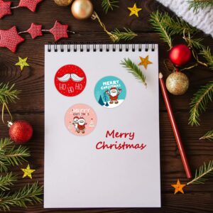 Partywind 2000 PCS Christmas Stickers, Christmas Holiday Labels Stickers for Cards/Envelopes, Christmas Ornaments Stickers with Santa Snowflake Snowman (4 Rolls)